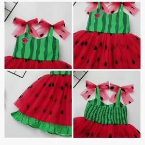 Dresses | Nwt Tutu Watermelon Sundress With Watermelon Bow | Poshmark